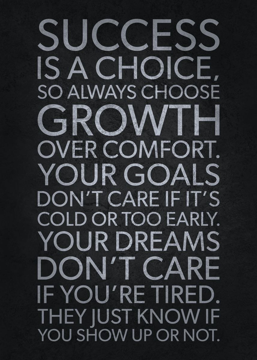 'Success Is A Choice' Poster by CHAN | Displate