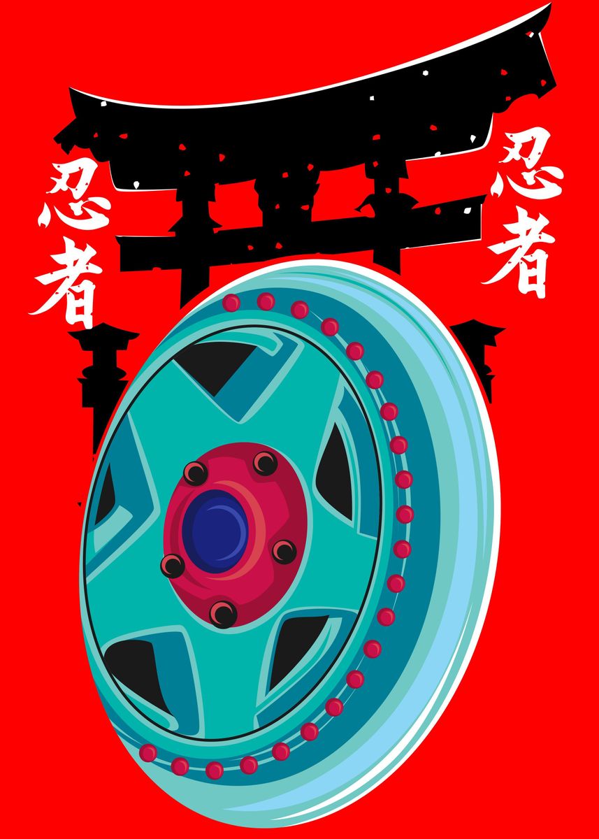 'Wheel japan' Poster, picture, metal print, paint by Asran Vektor ...