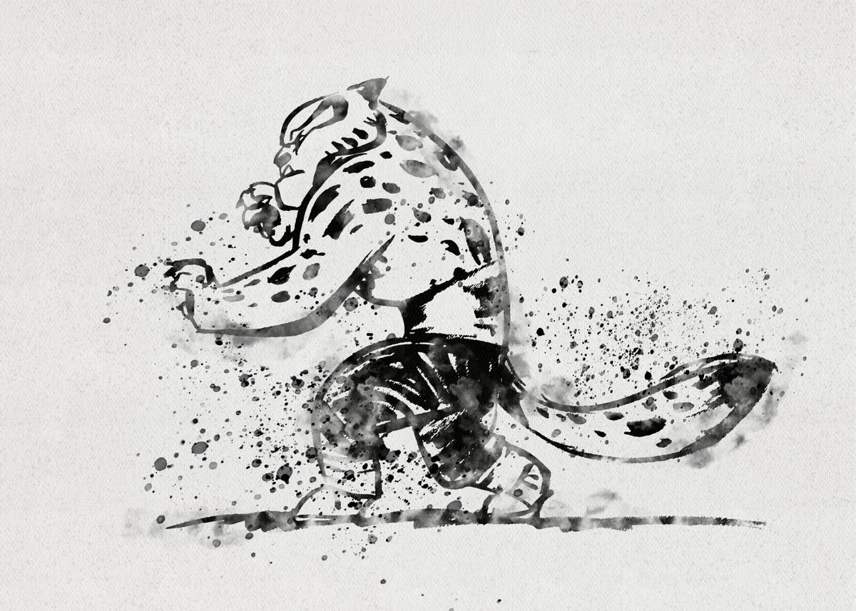 'Snow Leopard stance' Poster by Kung Fu Panda | Displate