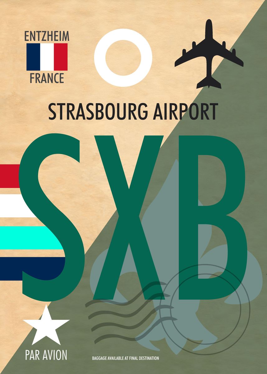 'SXB Strasbourg France' Poster by Atomic Chinook | Displate