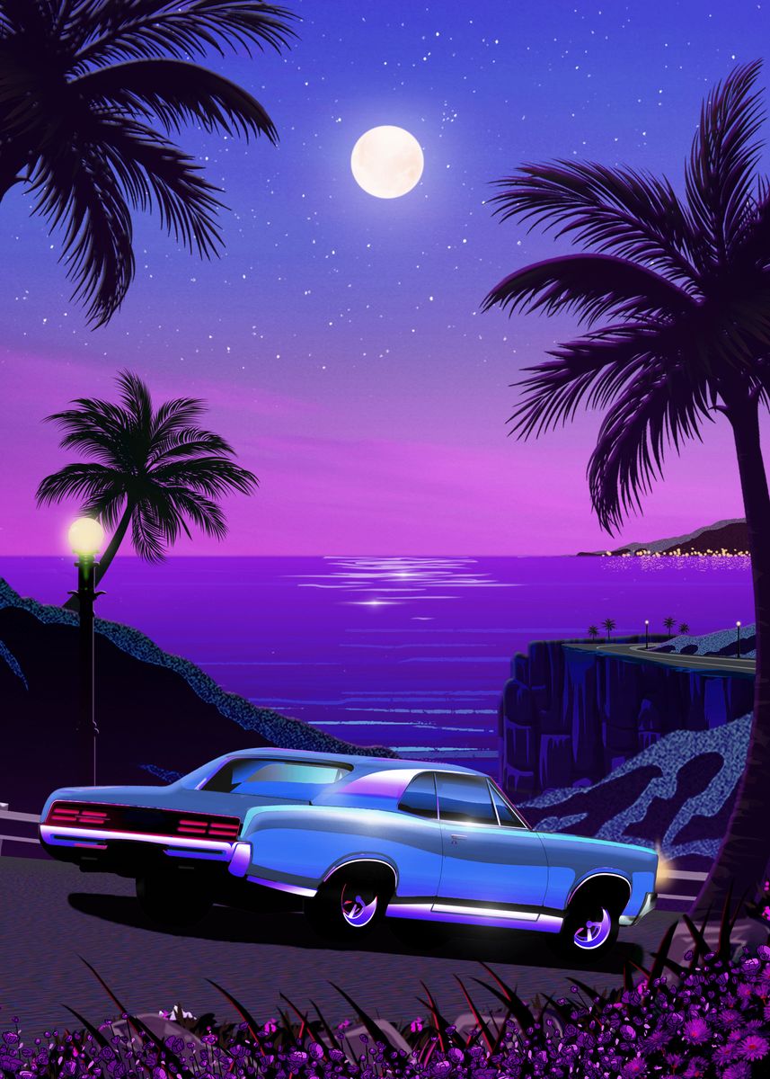 'Coastal Drive ' Poster, picture, metal print, paint by Artful Vista ...