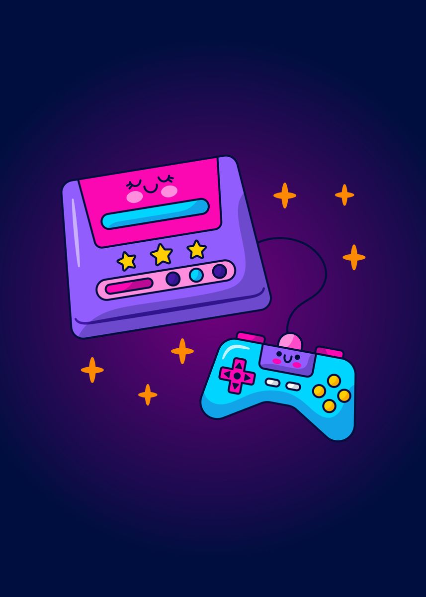 'Kawaii retro video games' Poster by Twenty Artstyle | Displate