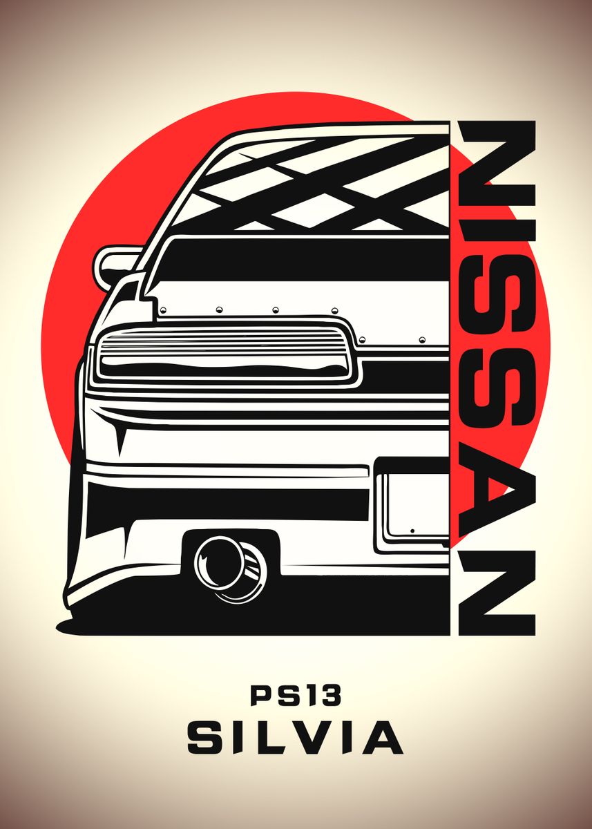 'Silvia PS13' Poster, picture, metal print, paint by Faissal Thomas ...