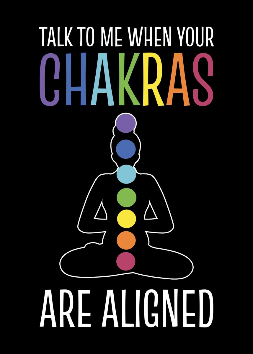 'Funny Yoga Chakras' Poster, picture, metal print, paint by FunnyGifts ...