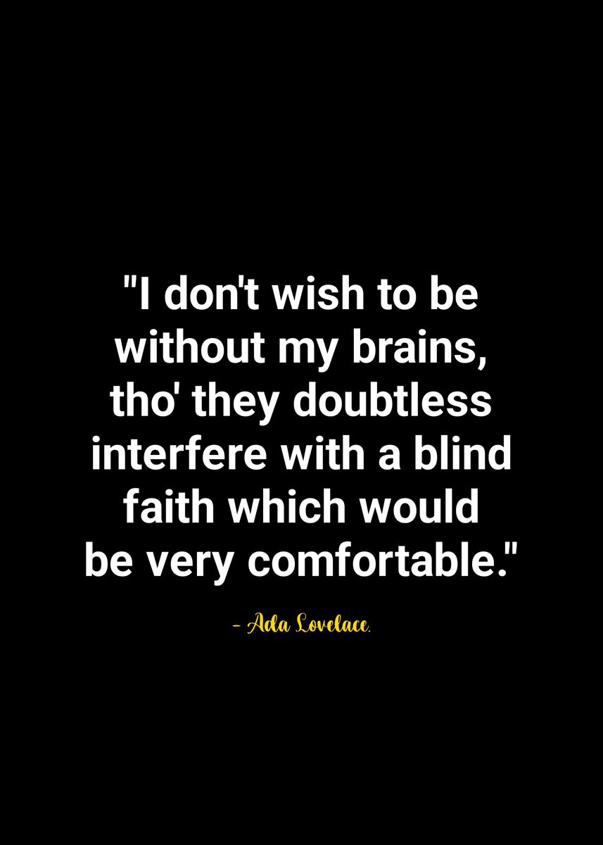 'ada lovelace quotes' Poster by DNSM | Displate