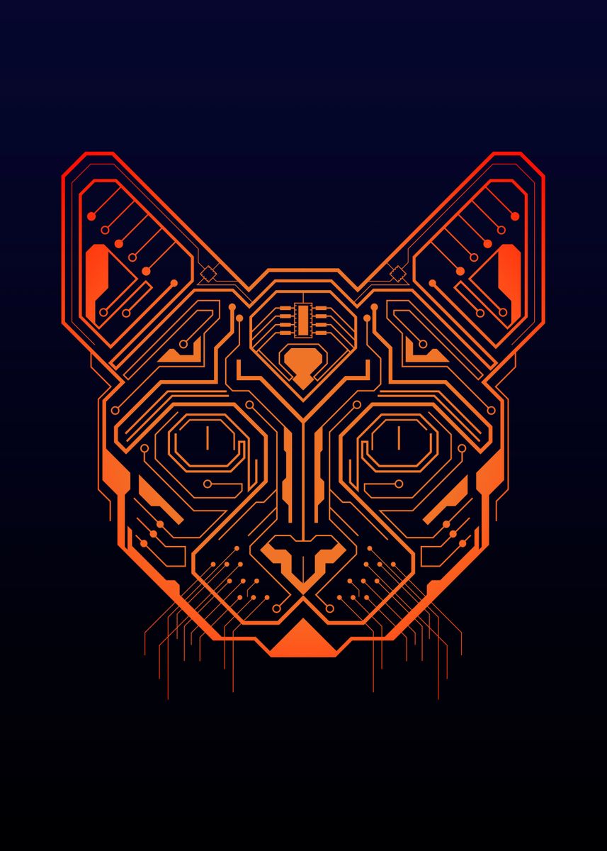 'Cats' Poster, picture, metal print, paint by Ray Diaz | Displate