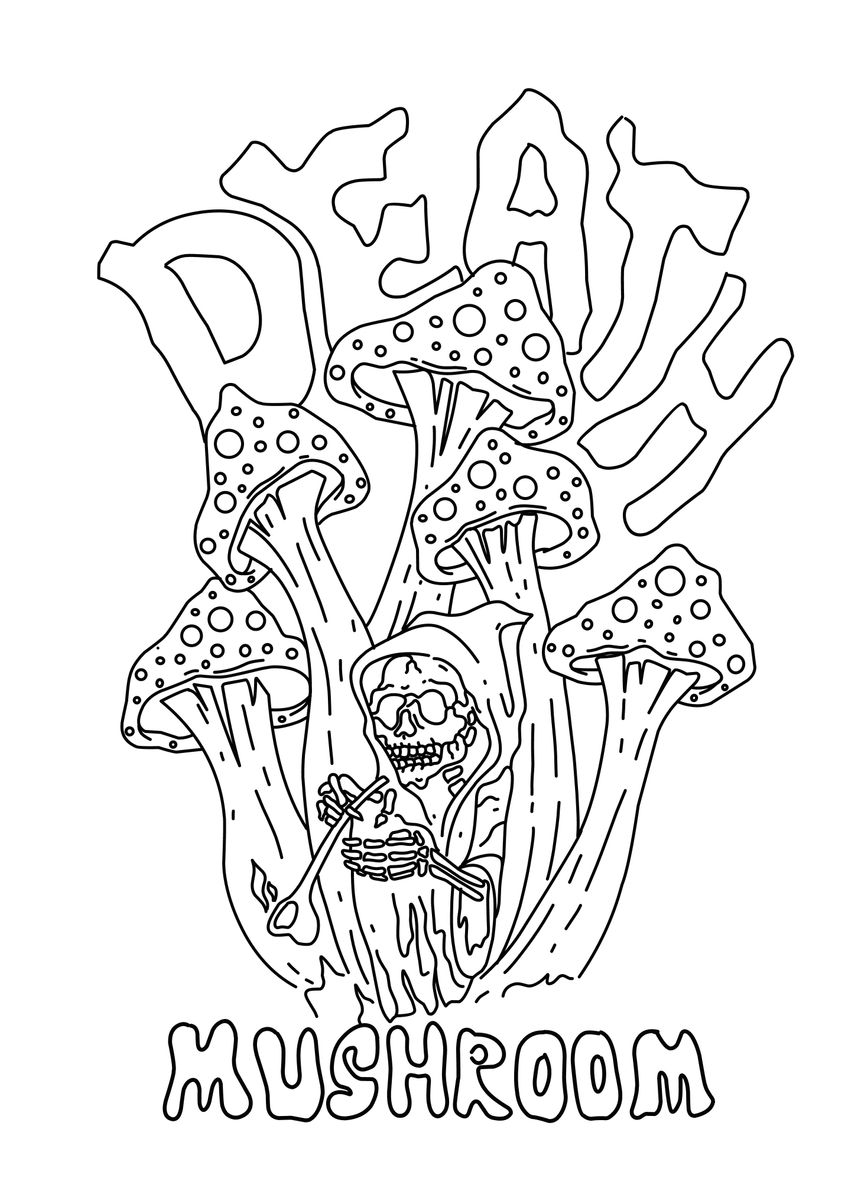 'death mushroom' Poster, picture, metal print, paint by tarin muj ...