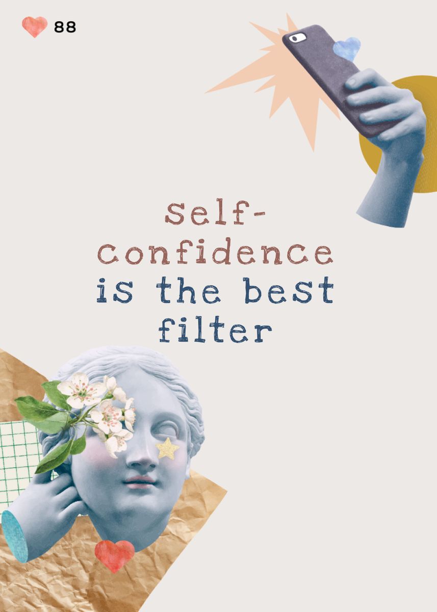 'Self Confidence' Poster by Kami Kiwi | Displate