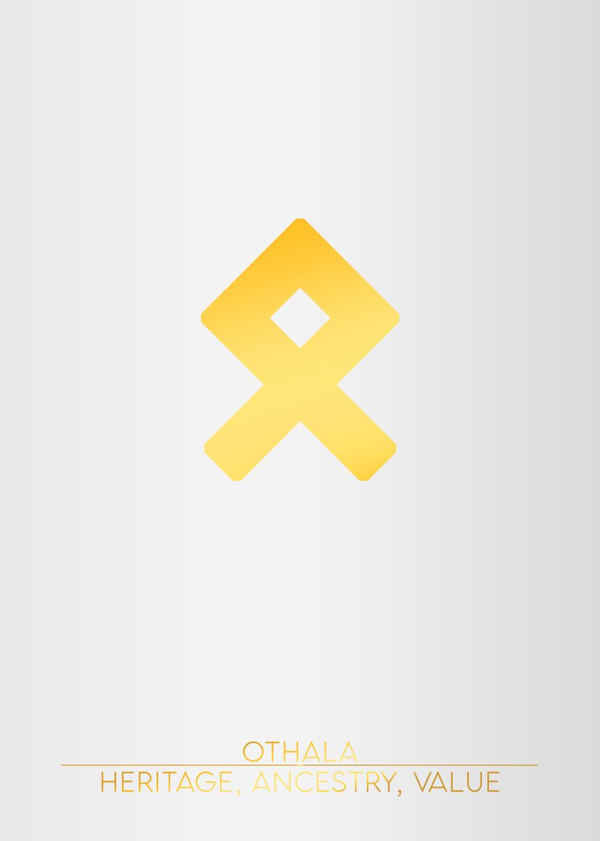 'Othala Rune' Poster, picture, metal print, paint by HTomas | Displate