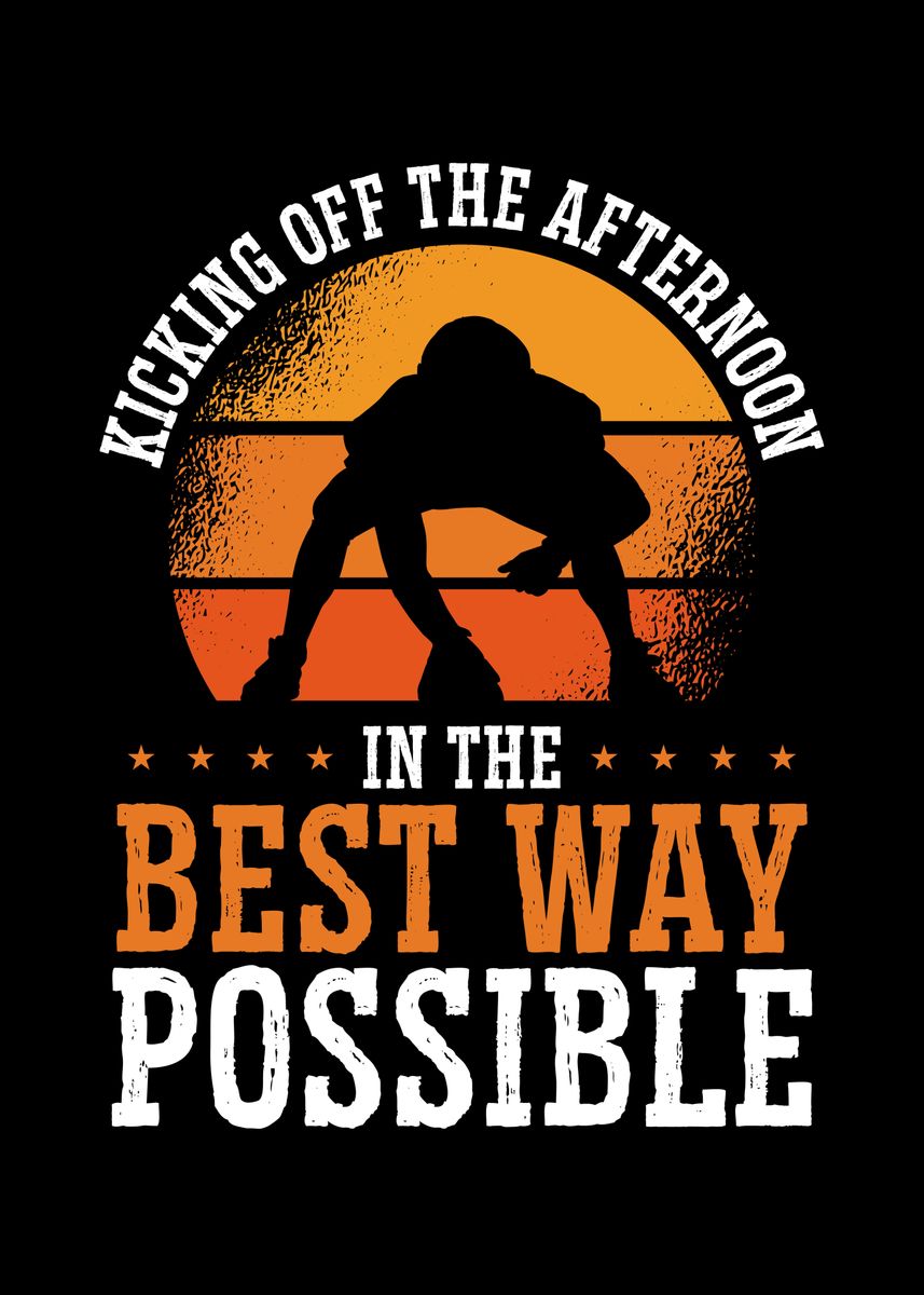 'American football kicking' Poster, picture, metal print, paint by BeMi ...