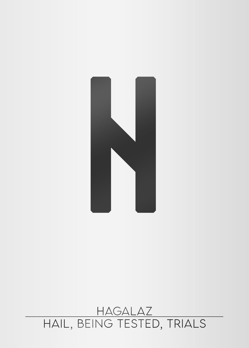'Hagalaz Rune' Poster, picture, metal print, paint by HTomas | Displate