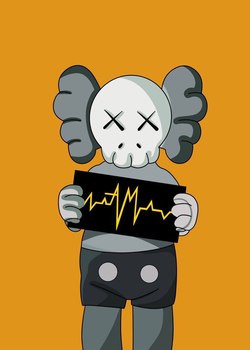 'Kaws' Poster, picture, metal print, paint by Biopic Studio | Displate