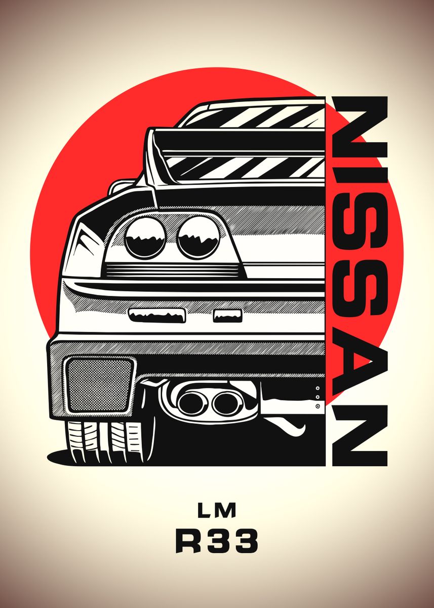 'Skyline R33 LM' Poster, picture, metal print, paint by Faissal Thomas ...