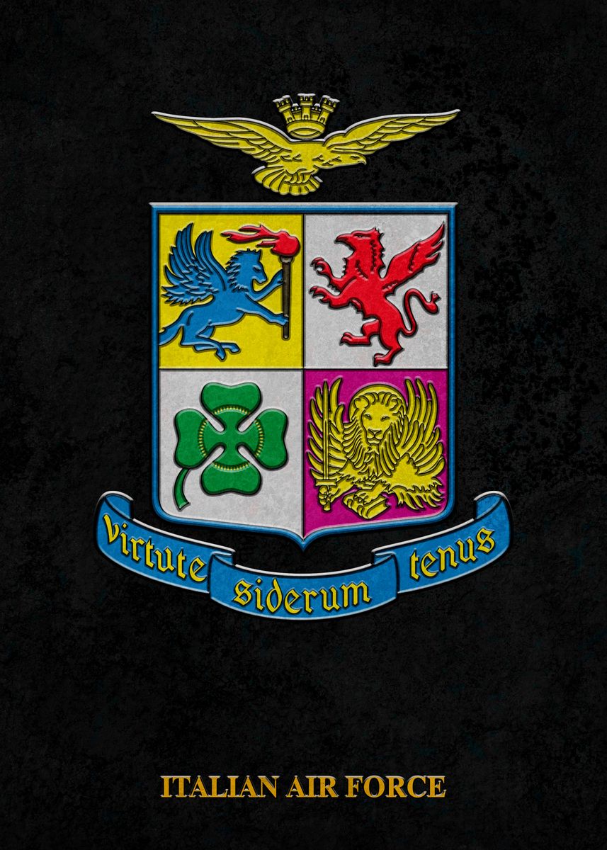 'Arms of Italian Air Force' Poster, picture, metal print, paint by ...