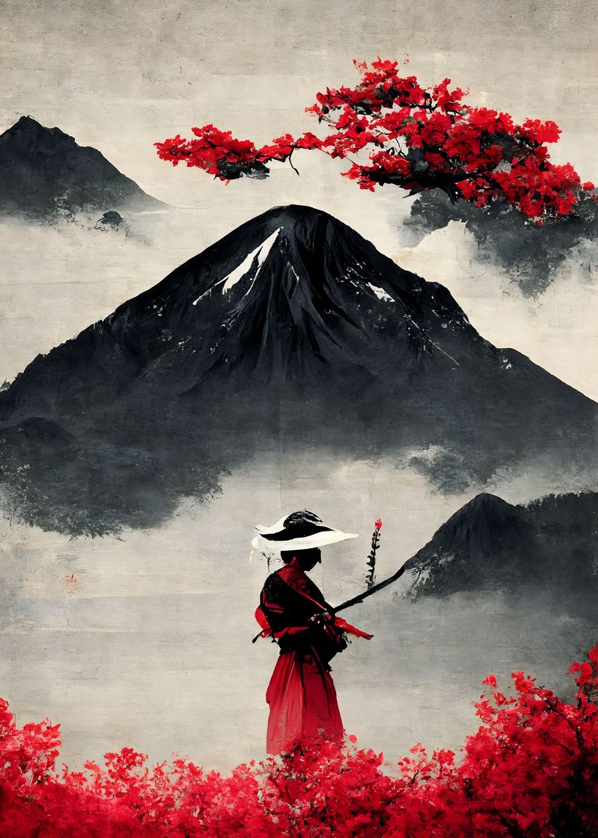 'Japan farmer' Poster, picture, metal print, paint by Neugebauer | Displate