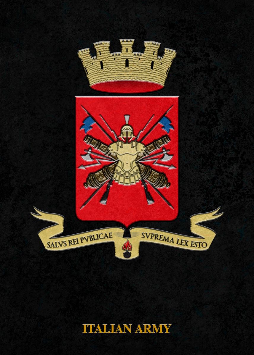 'Arms of Italian Army' Poster by Ferit Kurt | Displate