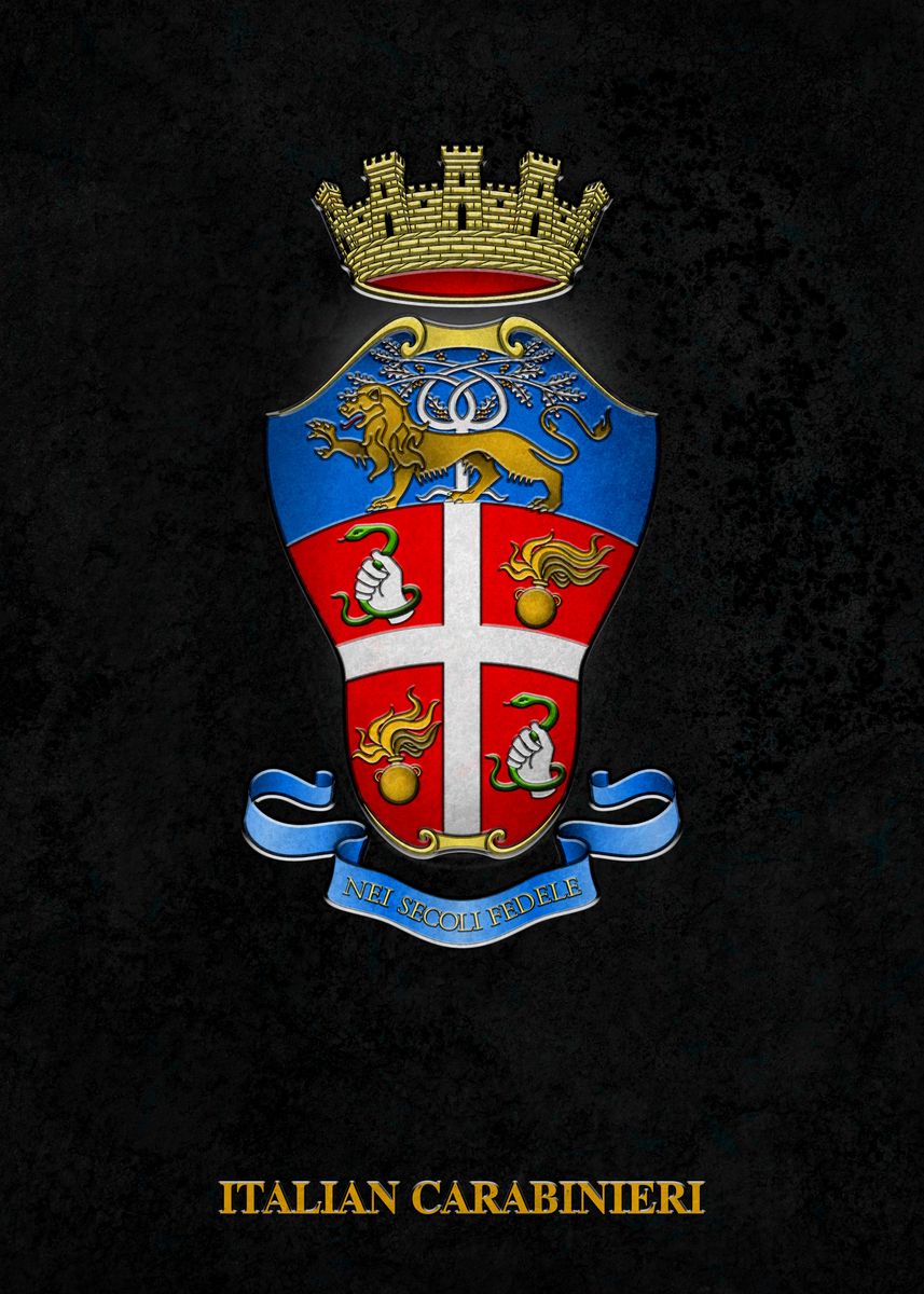 'Arms of Italian Carabinier' Poster by Ferit Kurt | Displate