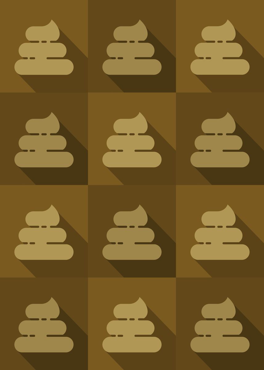 'Poop Icons Art Yellow 4' Poster by 84PixelDesign | Displate
