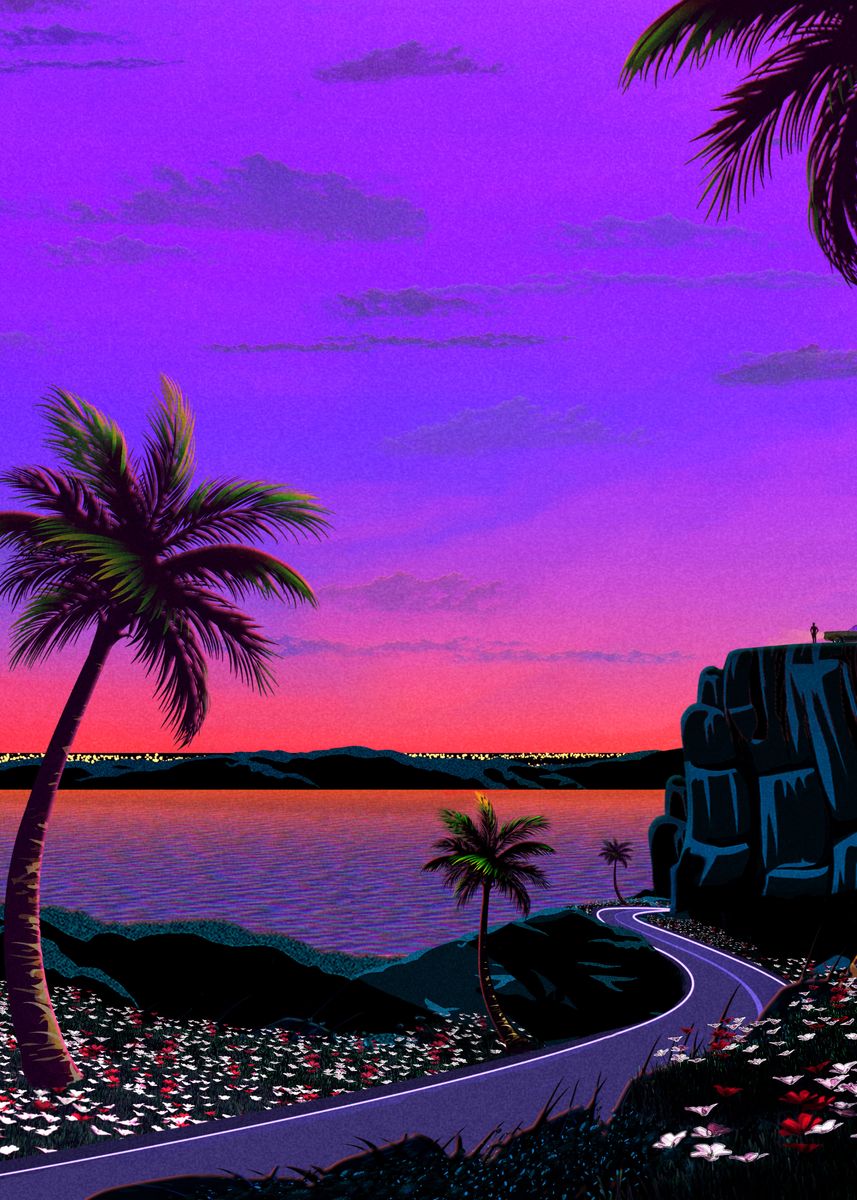 'Chasing Sunsets' Poster, picture, metal print, paint by Artful Vista ...