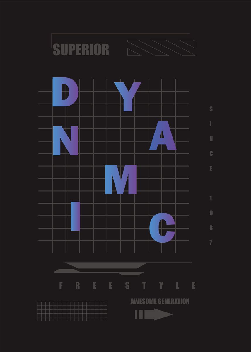'dynamic' Poster by Ratna Mutia Dewi | Displate