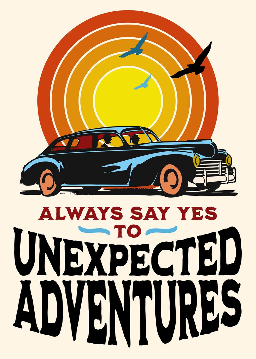 'Retro Travel Adventure' Poster, picture, metal print, paint by ...