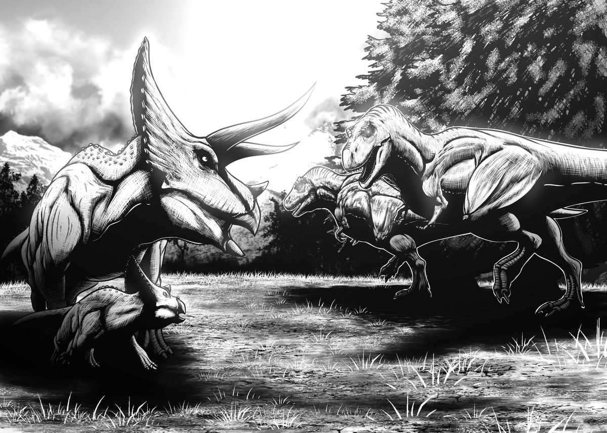 'Triceratops' Poster by Ryo | Displate