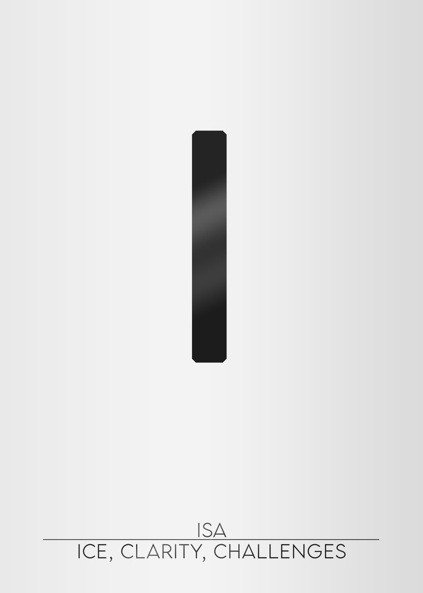 'Isa Rune' Poster, picture, metal print, paint by HTomas | Displate