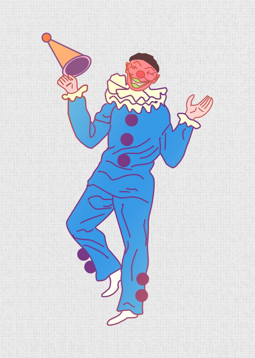 'Abstract Clown Funny' Poster, picture, metal print, paint by Gani ...