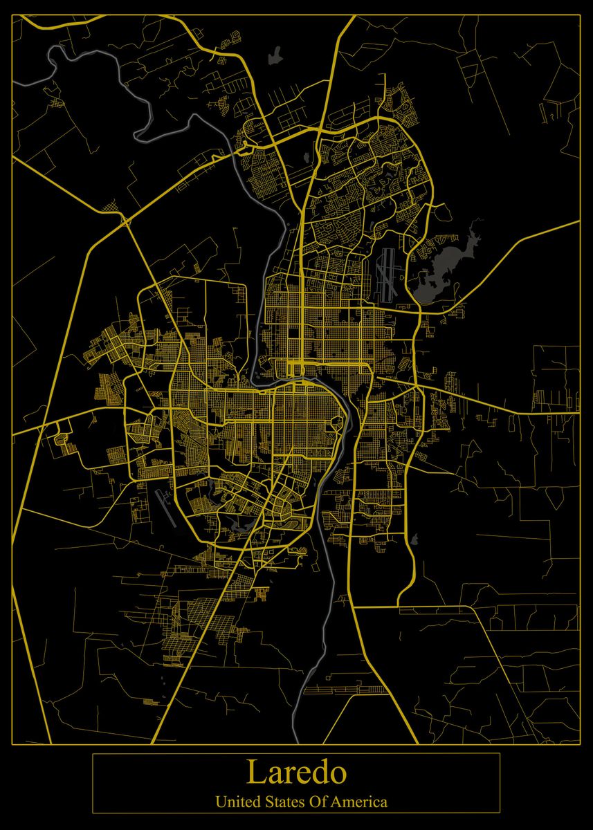 'Laredo USA' Poster, picture, metal print, paint by Zake Yonkou | Displate