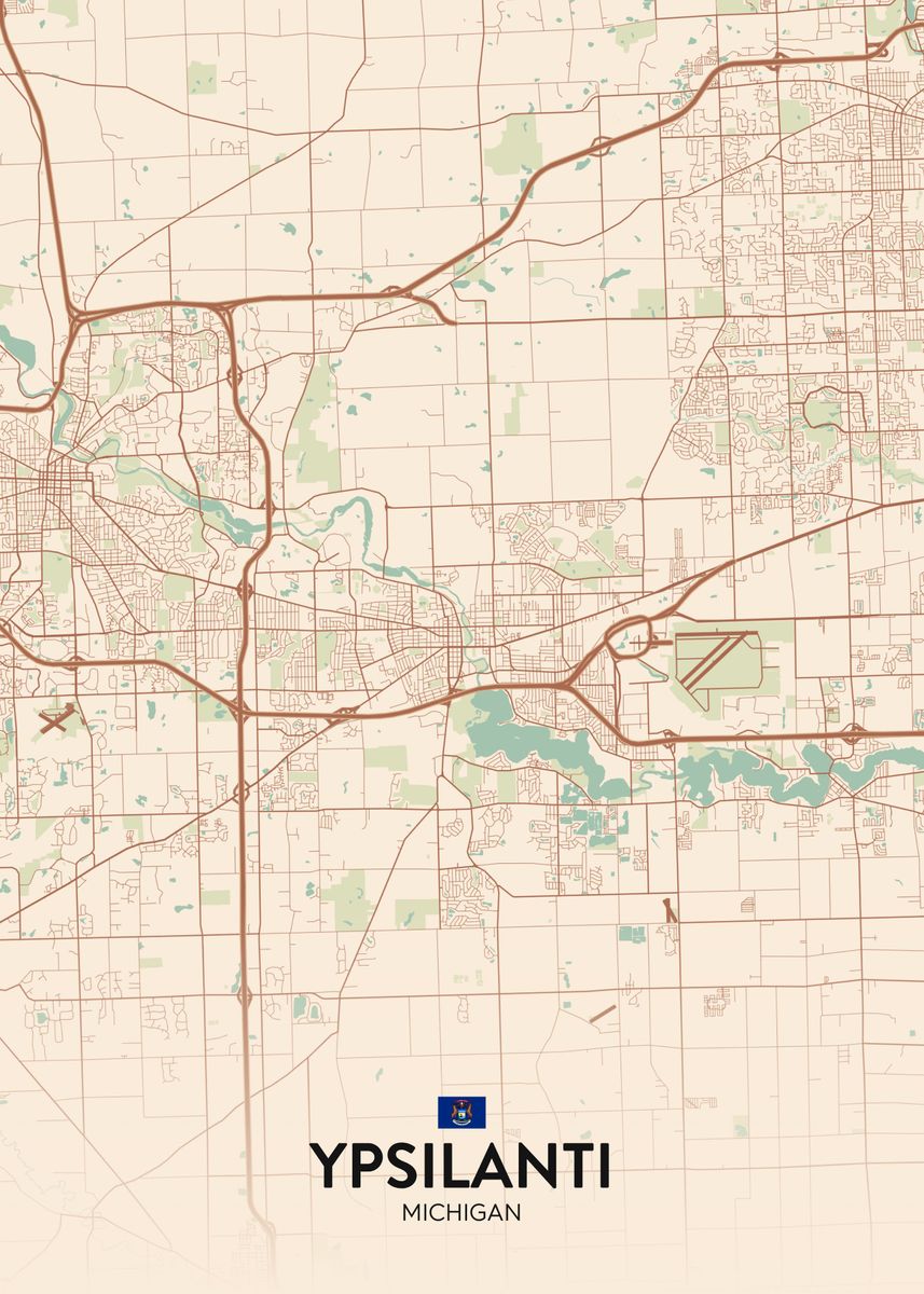 'Ypsilanti MI' Poster, picture, metal print, paint by IMR Designs ...