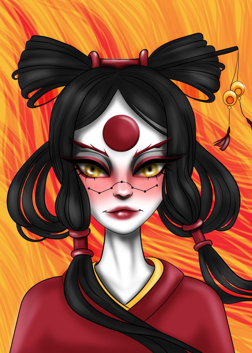 'Geisha samurai' Poster by Yarina Joy | Displate