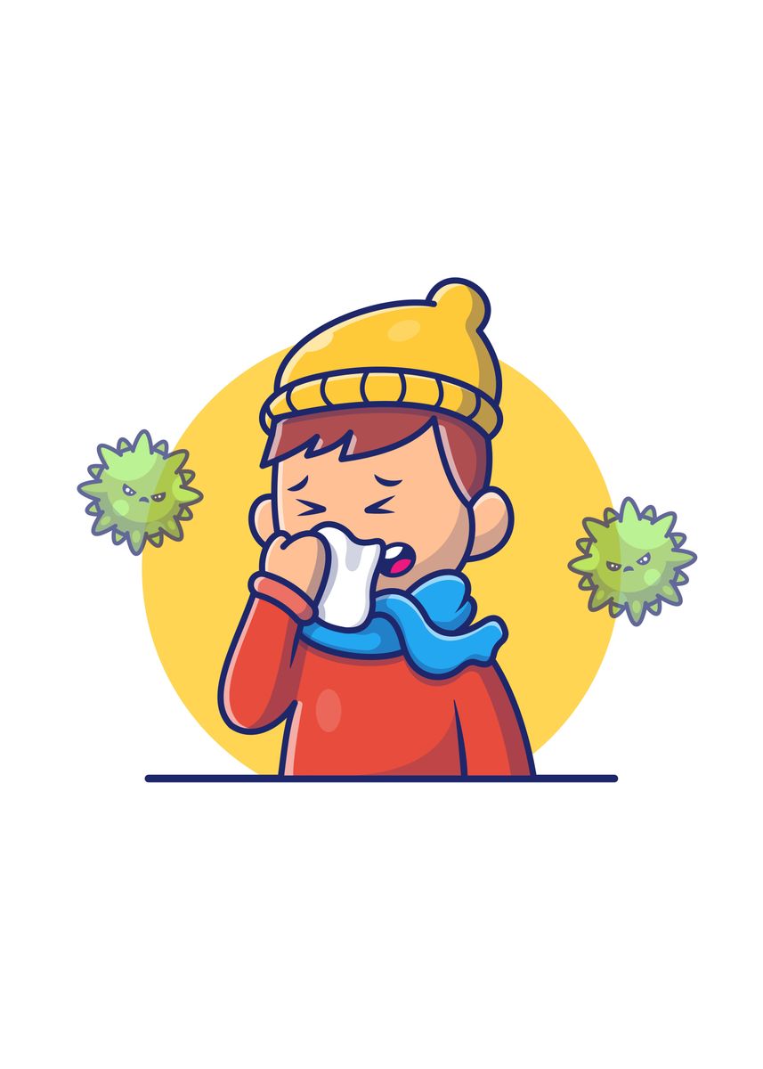 'Boy with Fever And Flu' Poster by catalyst vibes | Displate