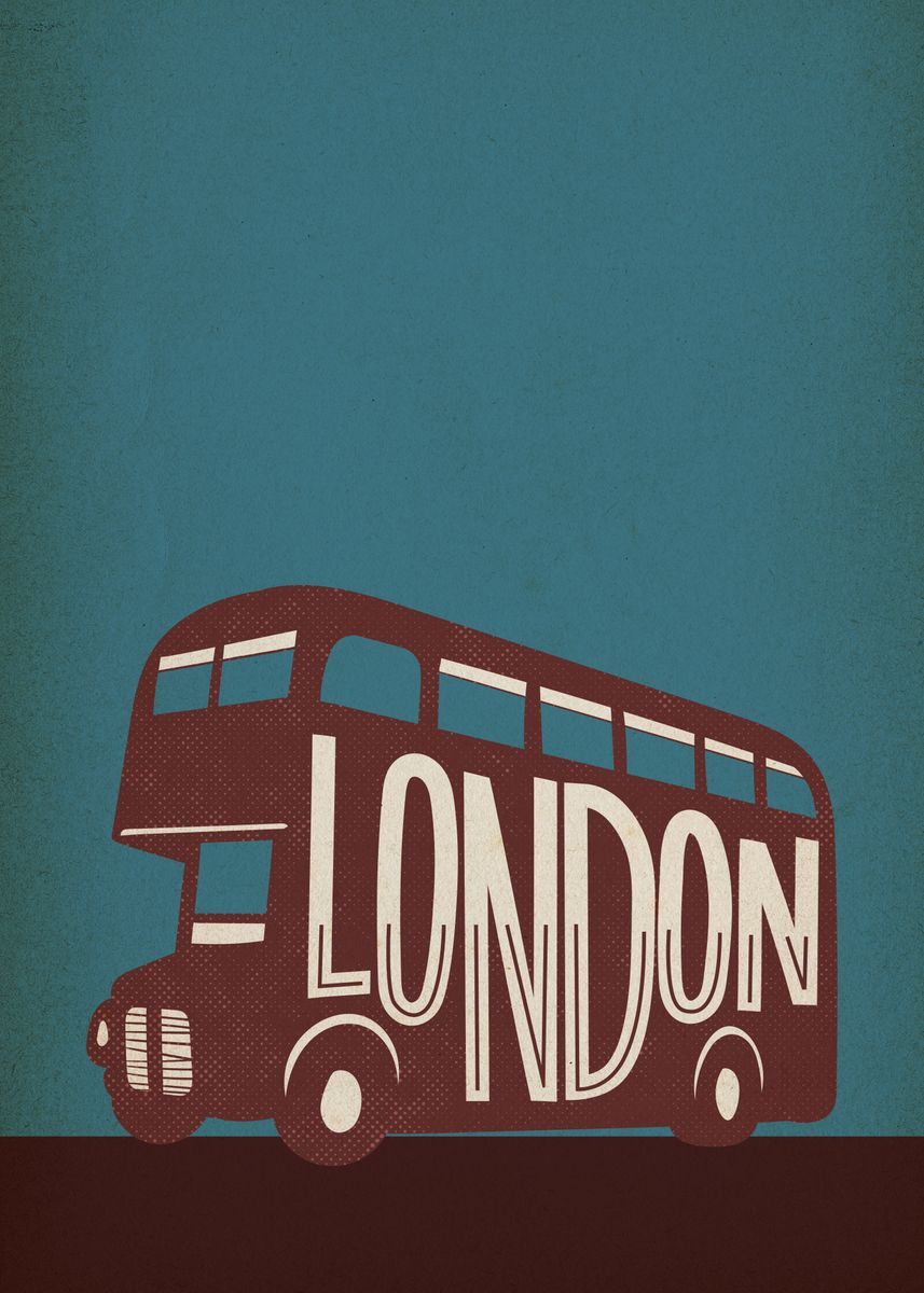 'London Double Decker Bus' Poster, picture, metal print, paint by Grand ...