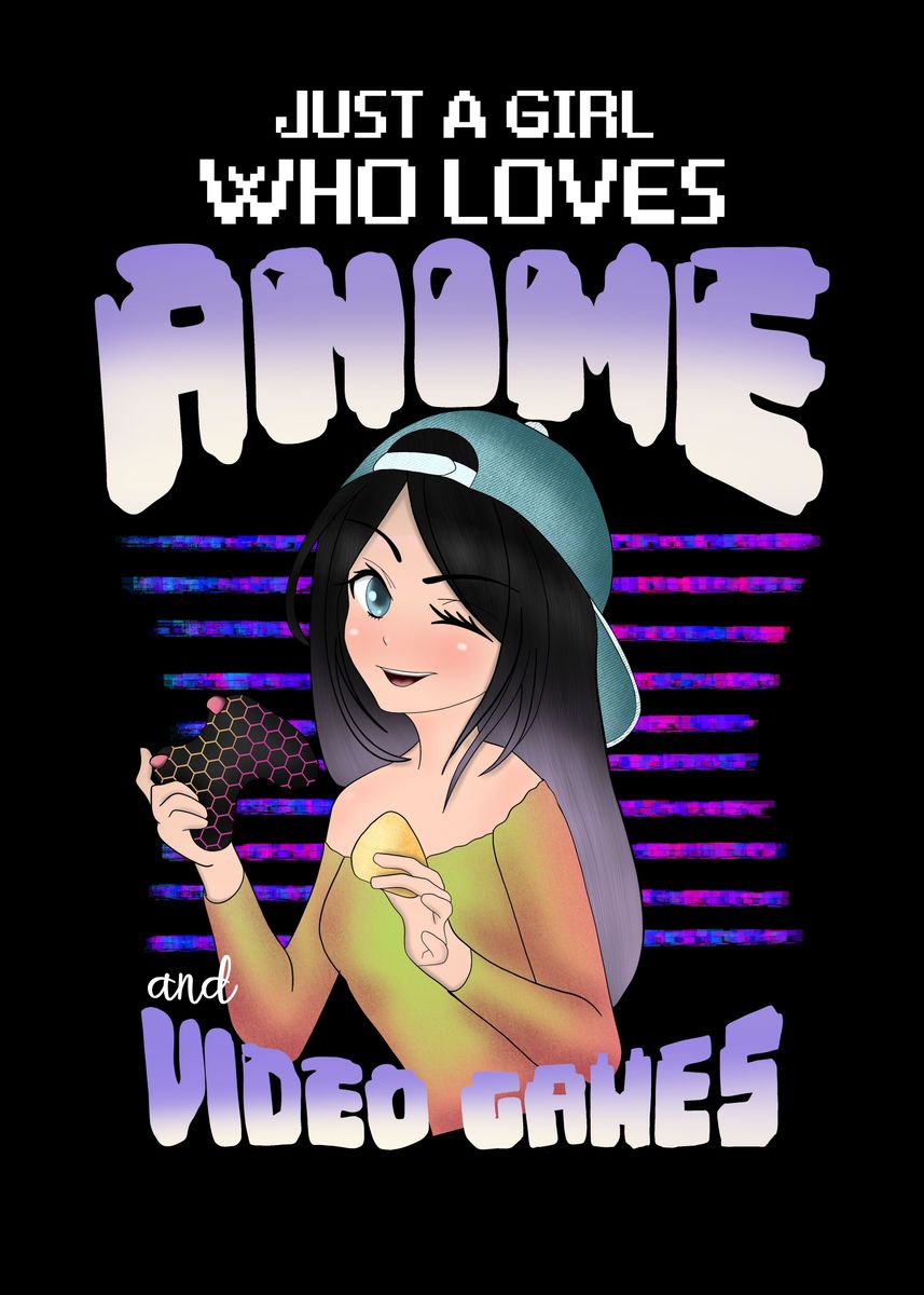 'gamer girl' Poster, picture, metal print, paint by Yacoub Al | Displate