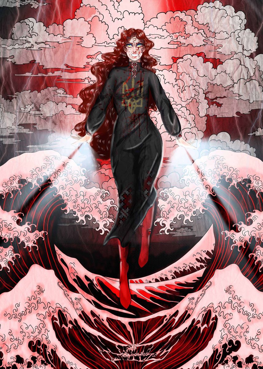 'Blood spirit' Poster, picture, metal print, paint by Yarina Joy | Displate