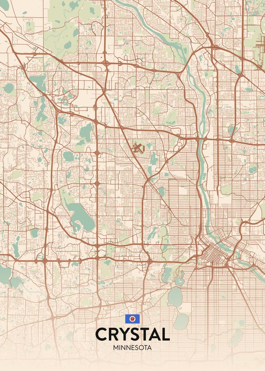 'Crystal MN' Poster by IMR Designs | Displate