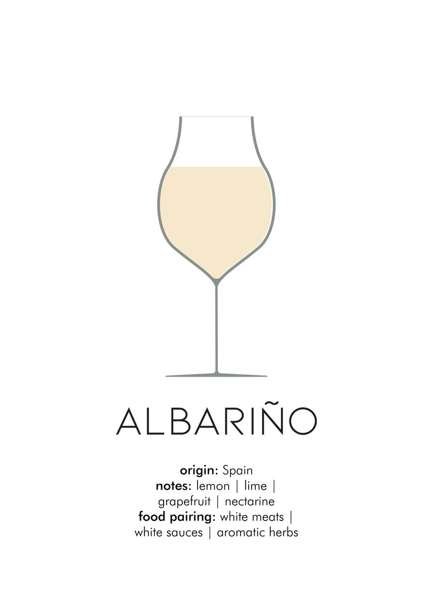 'Albarino wine' Poster by Designersen | Displate