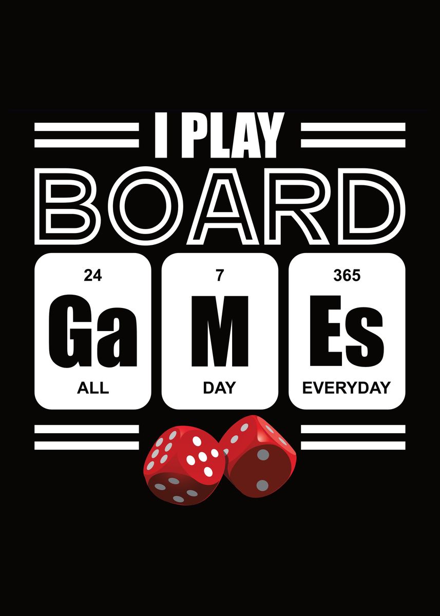 'I Play board games' Poster by Andreas Schellenberg | Displate