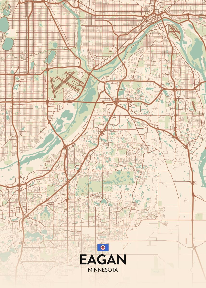 'Eagan MN' Poster, picture, metal print, paint by IMR Designs | Displate