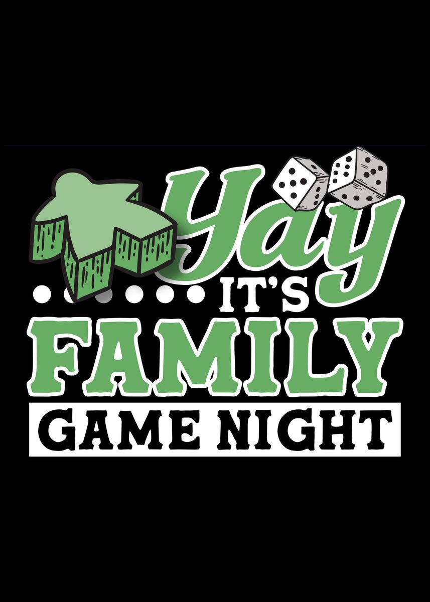 'Family game night' Poster, picture, metal print, paint by Andreas ...