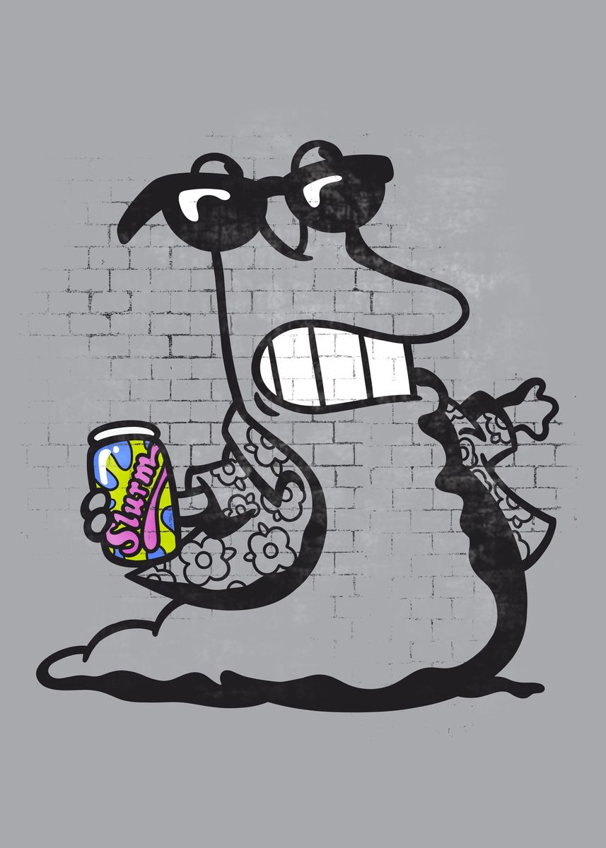 'Slurm Thrower' Poster, picture, metal print, paint by Barbadifuoco ...