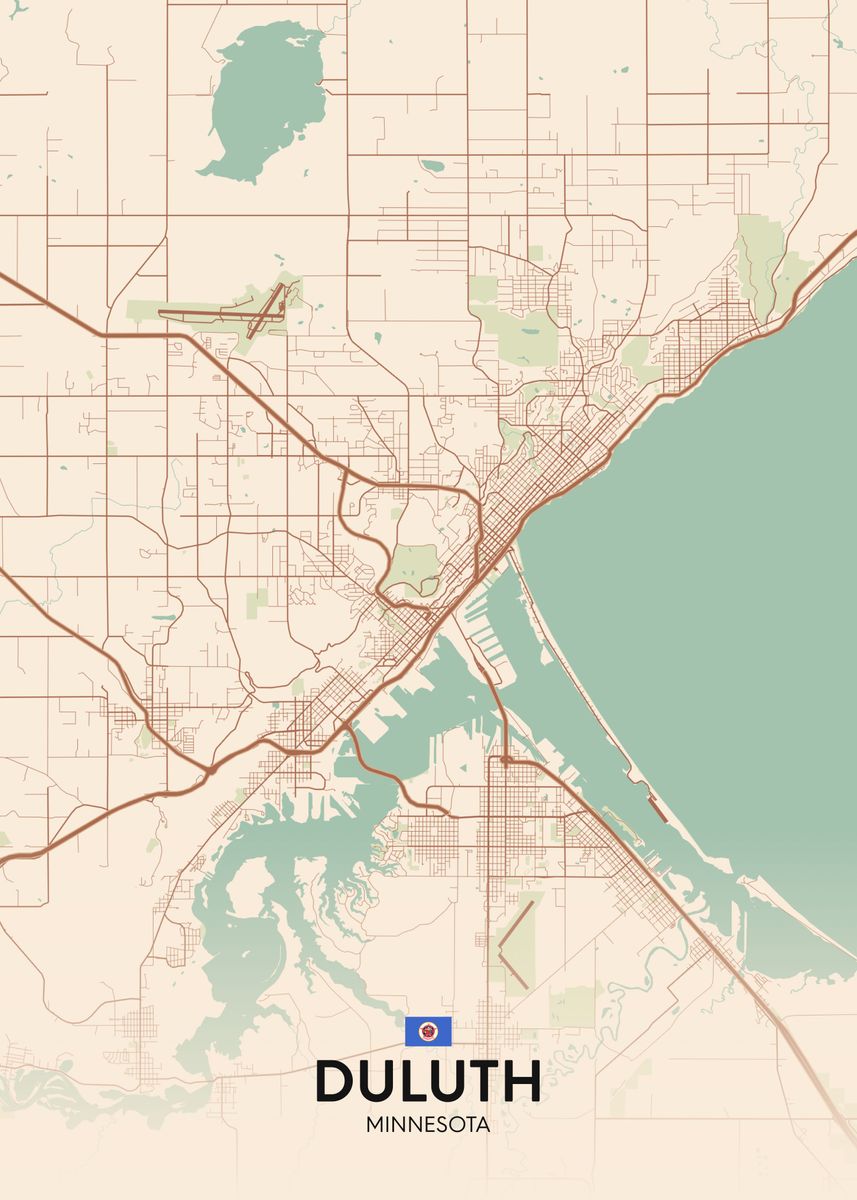 'Duluth MN' Poster, picture, metal print, paint by IMR Designs | Displate