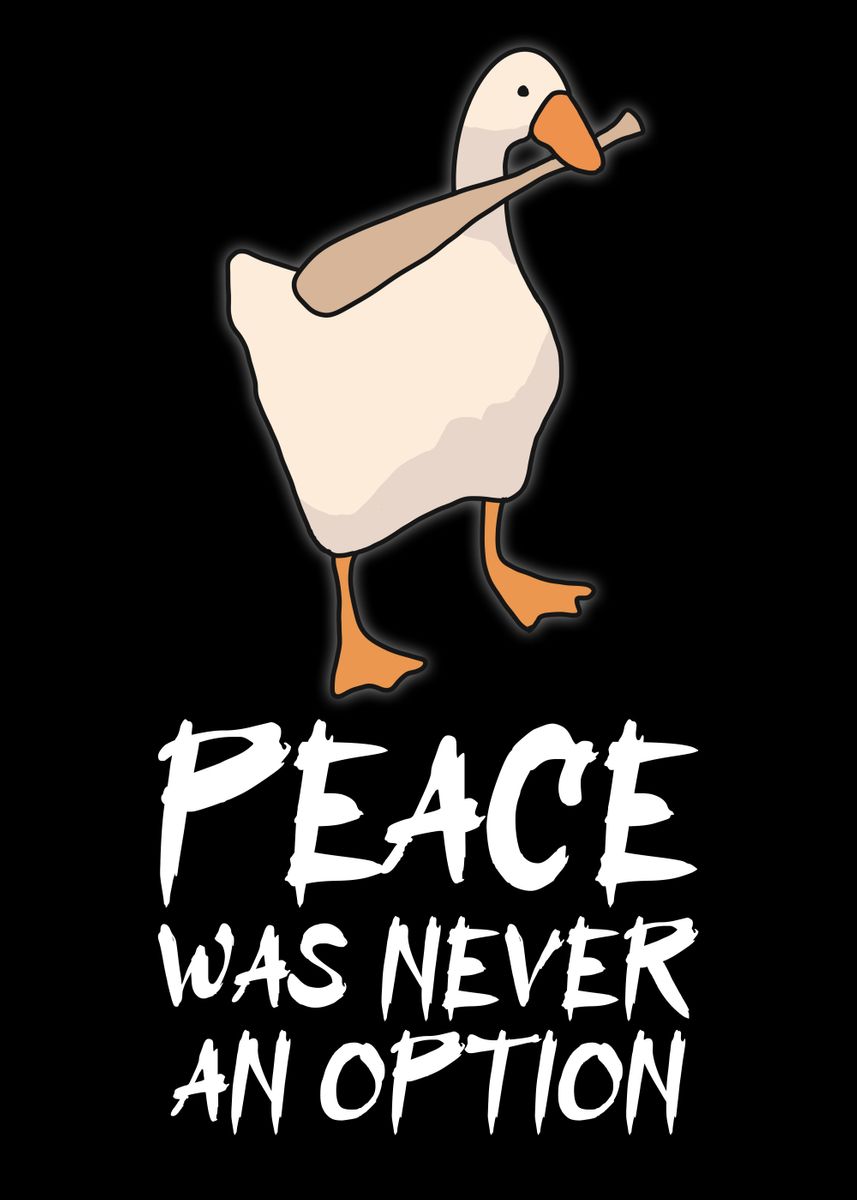 'goose game funny gaming' Poster, picture, metal print, paint by ...