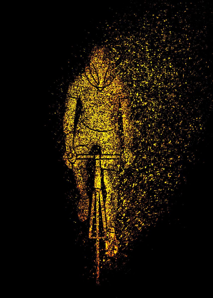 'road bike splatter' Poster, picture, metal print, paint by Izmo ...