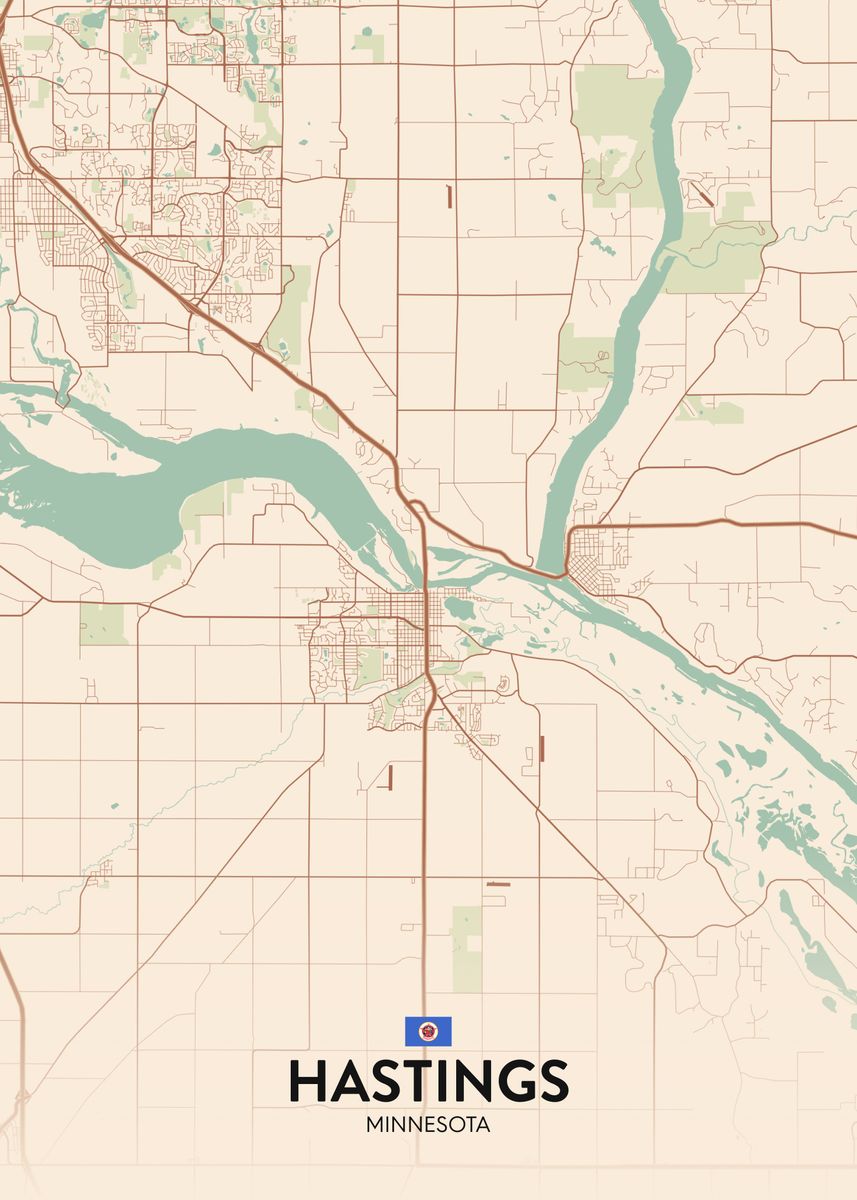 'Hastings MN' Poster by IMR Designs | Displate