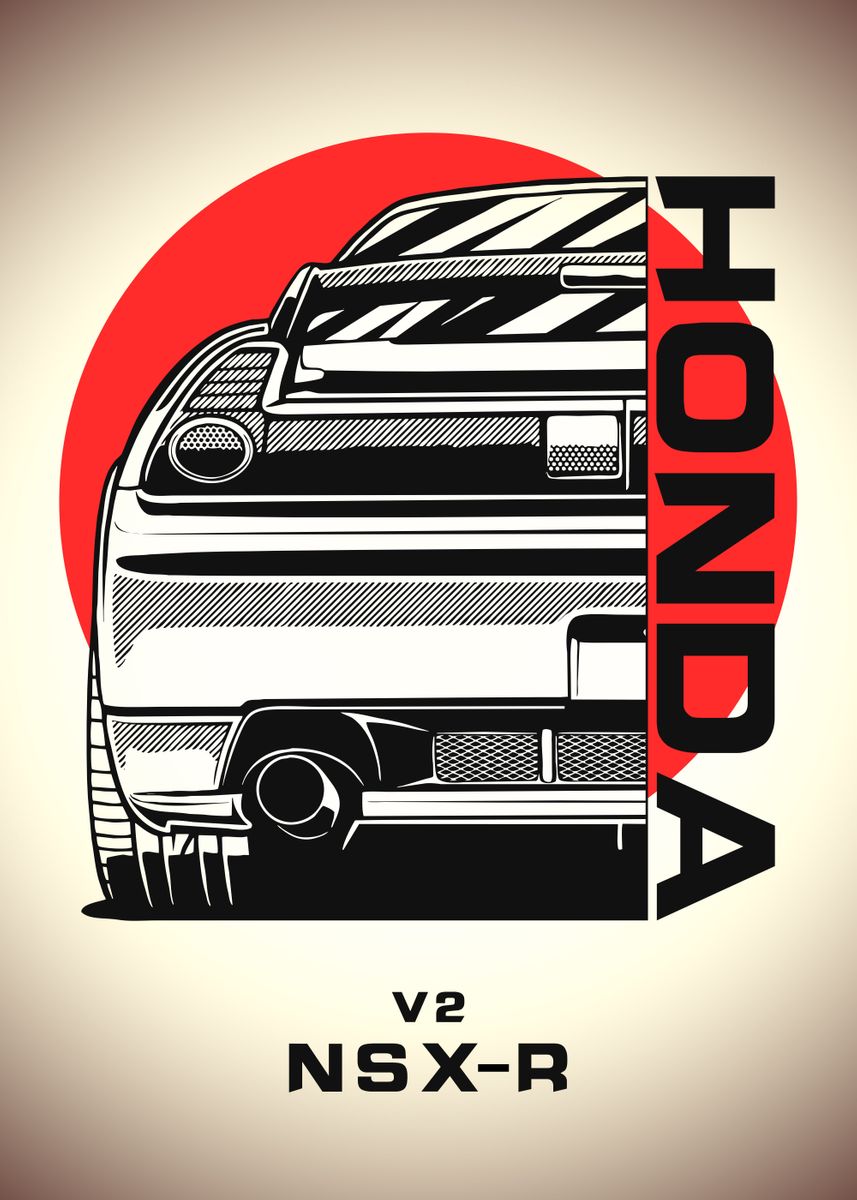 'NSX Type R' Poster, picture, metal print, paint by Faissal Thomas ...