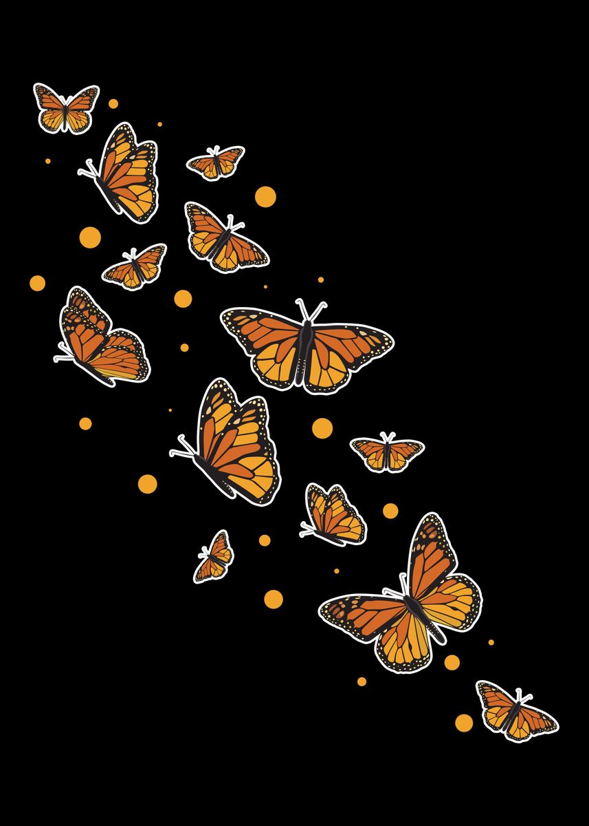 'Beautiful Butterflies' Poster, picture, metal print, paint by ...