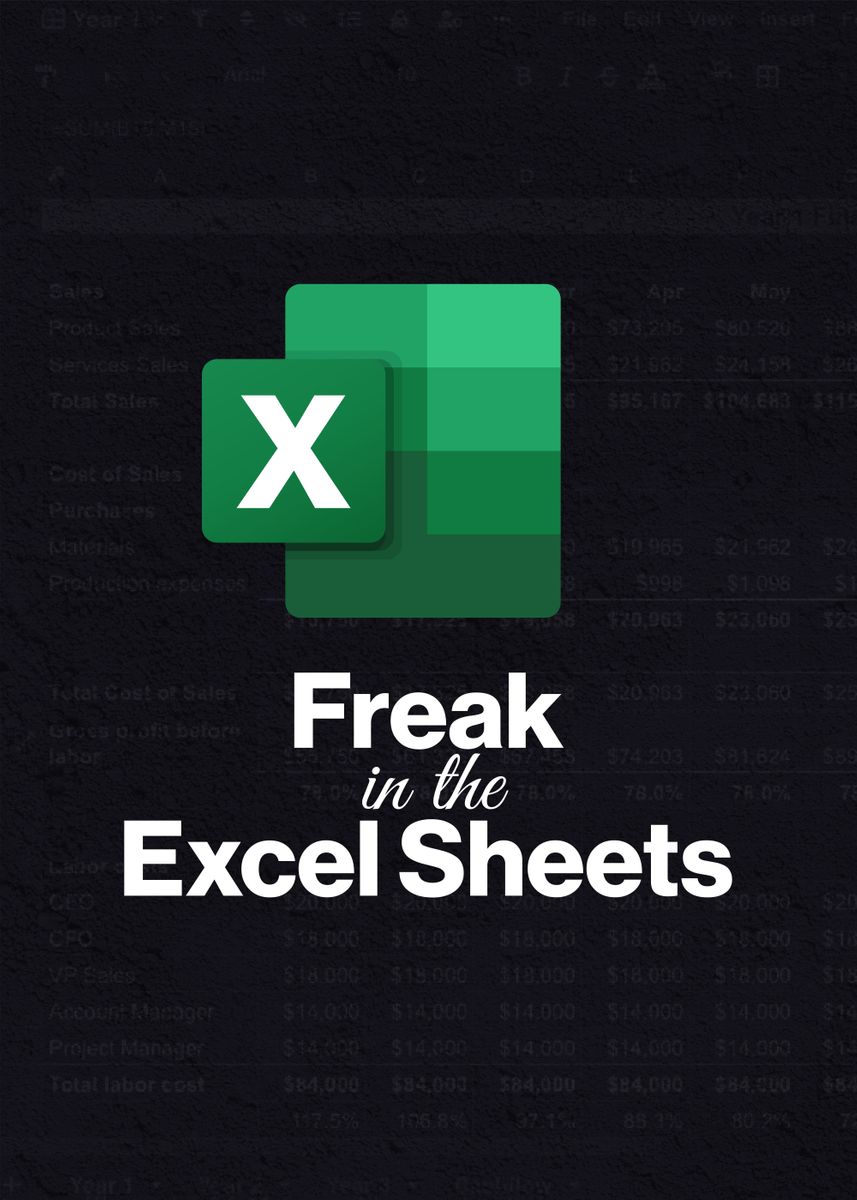 'Freak in the excel sheets' Poster, picture, metal print, paint by Uber ...