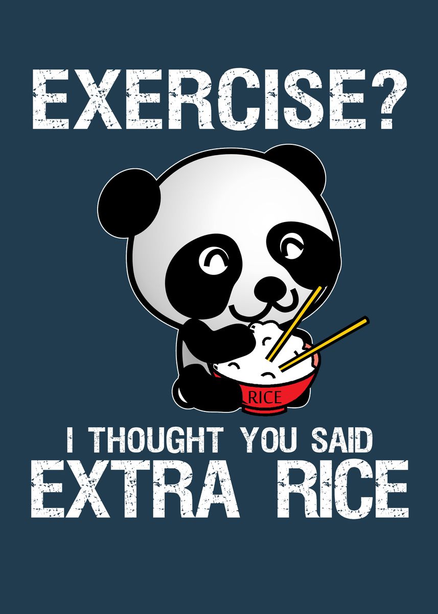 'exercise extra rice' Poster, picture, metal print, paint by Yacoub Al ...