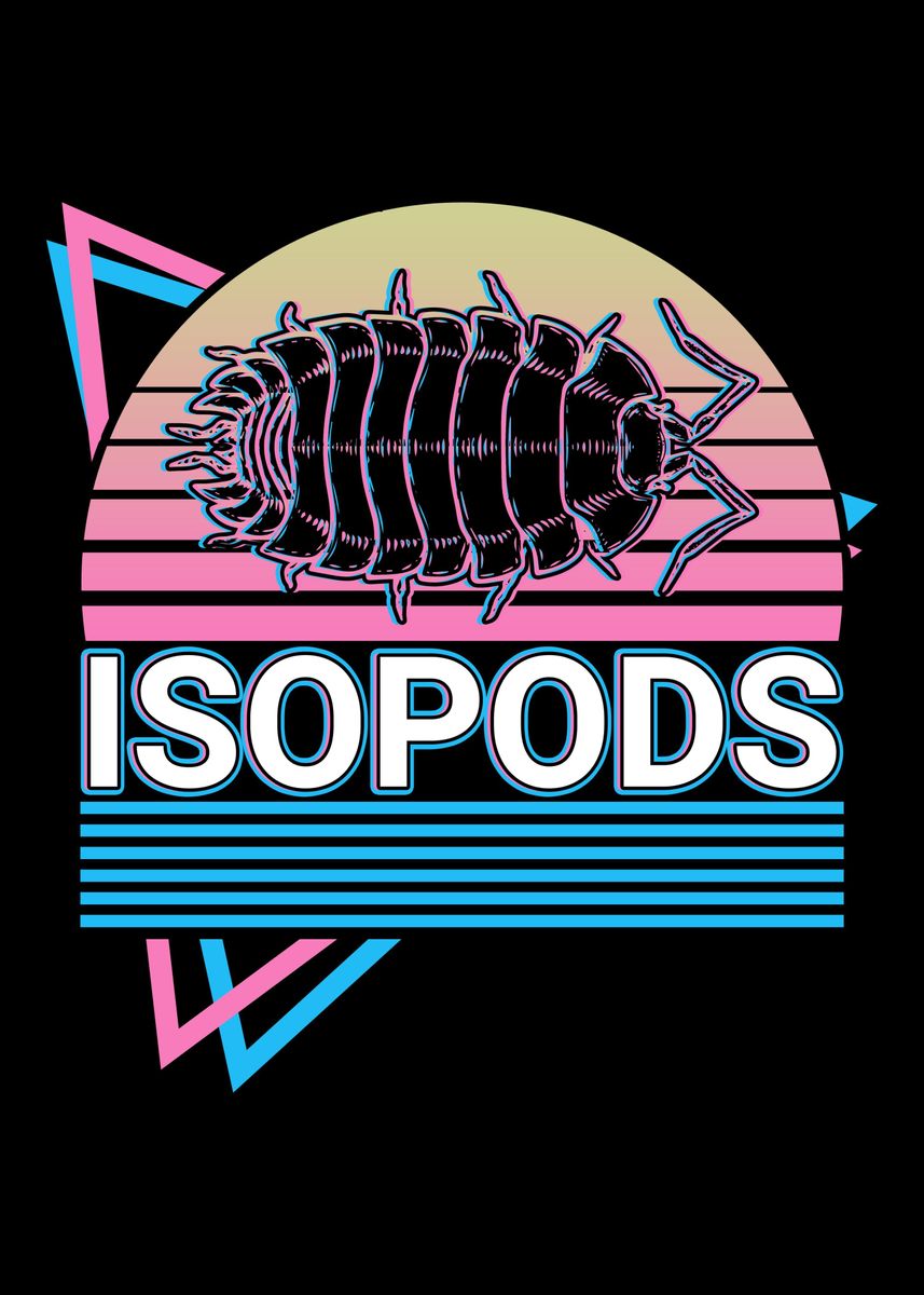'Isopods Retro' Poster, picture, metal print, paint by AestheticAlex ...